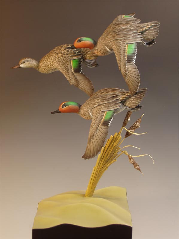 Wildfowl Design- The Carvings of Dennis Schroeder: Miniature Green-wing ...